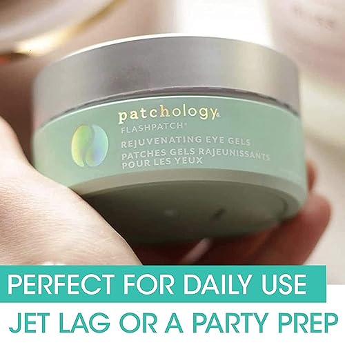 Patchology Rejuvenating Under Eye Gels - Hydrating Eye Mask w/Caffeine, Hydrolyzed Collagen & Centella Asiatica- Under Eye Patches For Dark Circles - Minimize Puffiness & Wrinkle Reducer - 30 ​Pairs