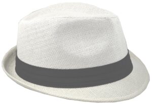 jko men's straw fedora 64cm 3xl (white)