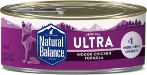 natural balance indoor ultra premium formula canned cat food, 5.5 oz