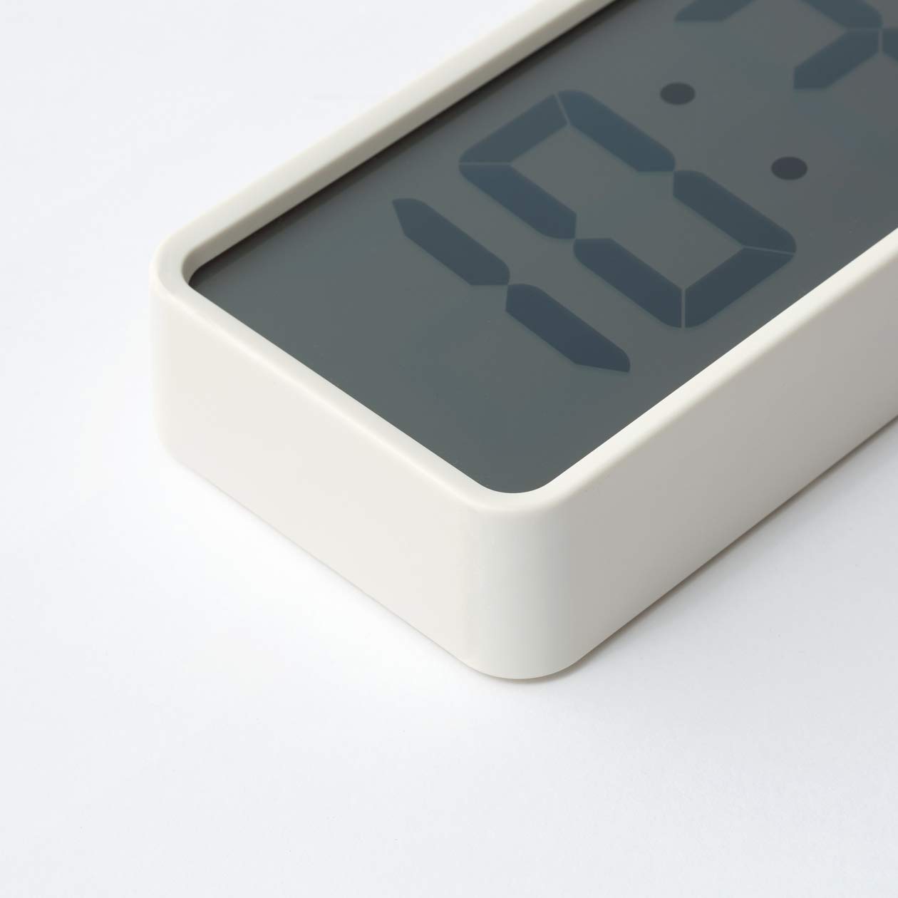 MUJI Digital Clock with Alarm, Small, White