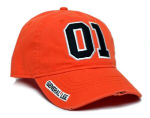 general lee 01 good ol' boy unisex-adult applique embroidered hat -one-size orange