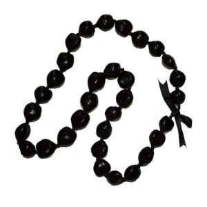 Rainbow Hawaiian Products Hawaii Kukui Nut Lei Necklace (Black)