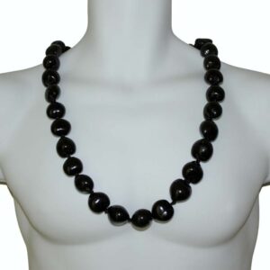 Rainbow Hawaiian Products Hawaii Kukui Nut Lei Necklace (Black)