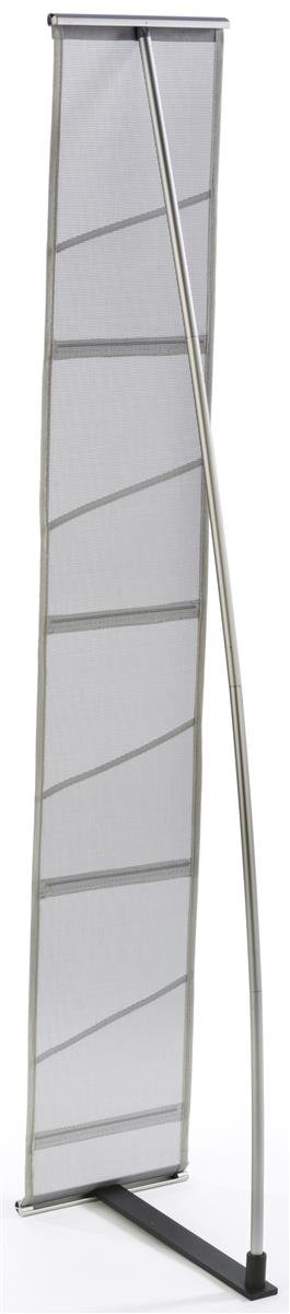 Displays2go Trade Show Magazine Literature Rack, Portable, Floor Standing, Carry Bag (4 Pocket)