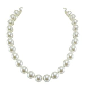 Kenneth Jay Lane 14mm Pearl Strand Necklaces (18", White)