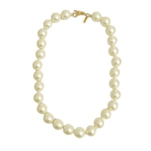 Kenneth Jay Lane 14mm Pearl Strand Necklaces (18", White)