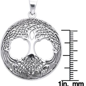 Jewelry Trends Sterling Tree of Life Silver Celtic Growth Pendant Necklace 18"