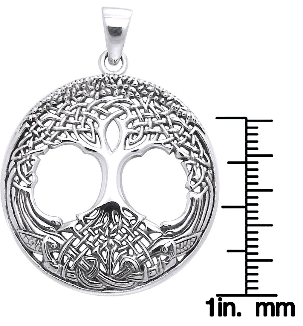 Jewelry Trends Sterling Tree of Life Silver Celtic Growth Pendant Necklace 18"