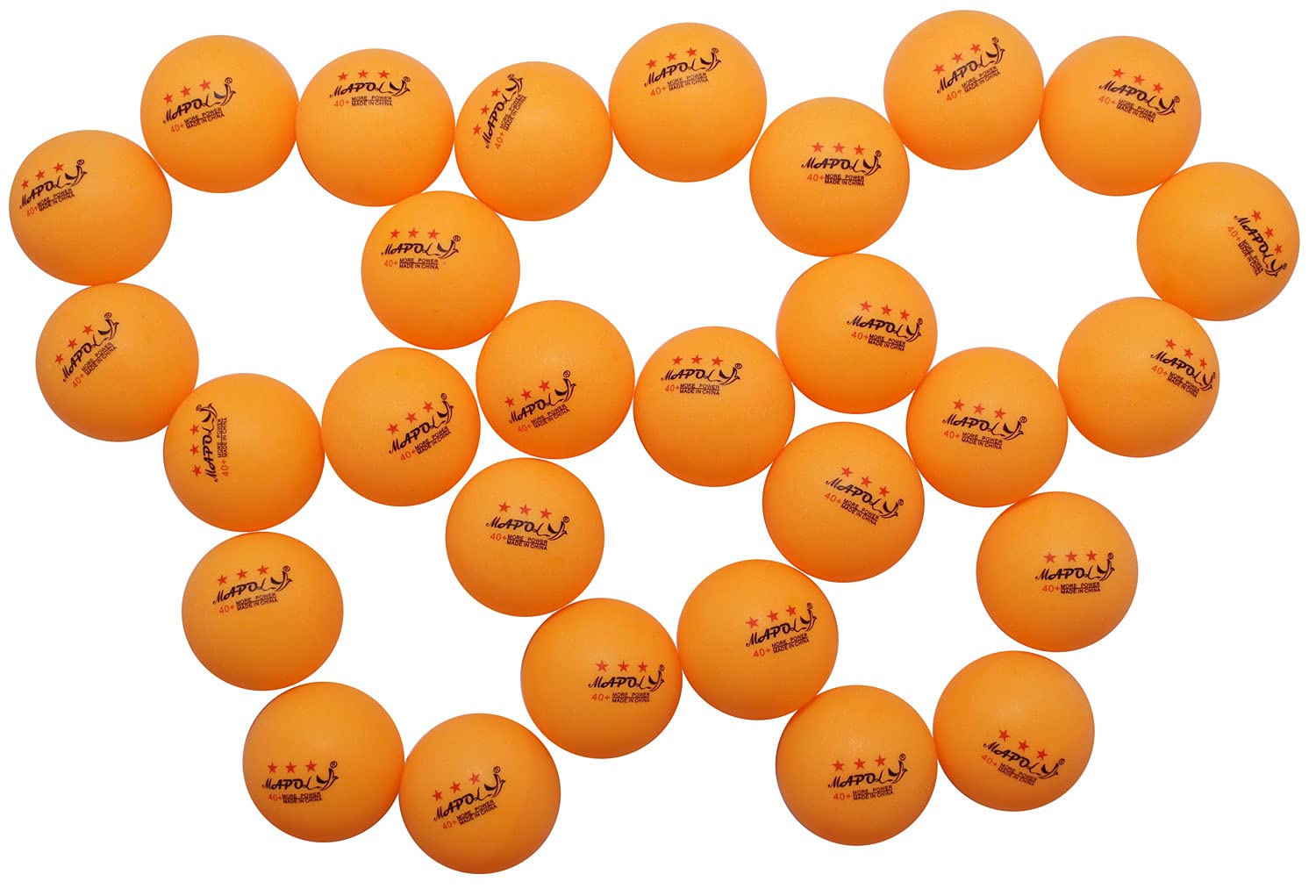 MAPOL 60 Counts 3-Star Orange 40+ Premium Training Ping Pong Balls Advanced Practice Table Tennis Ball