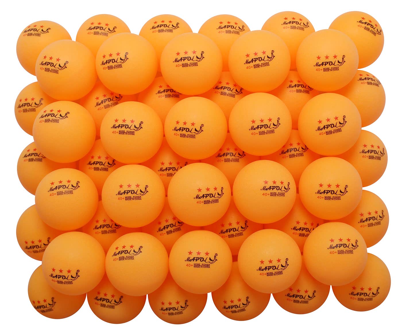 MAPOL 60 Counts 3-Star Orange 40+ Premium Training Ping Pong Balls Advanced Practice Table Tennis Ball