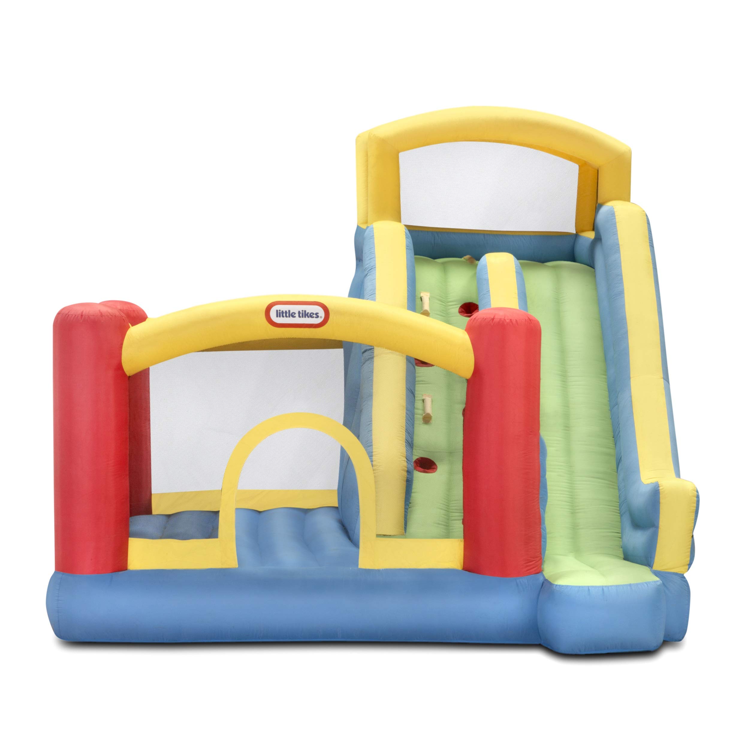 Little Tikes Giant Inflatable Slide Bouncer with Heavy Duty Bouncer, Multicolor, Model: