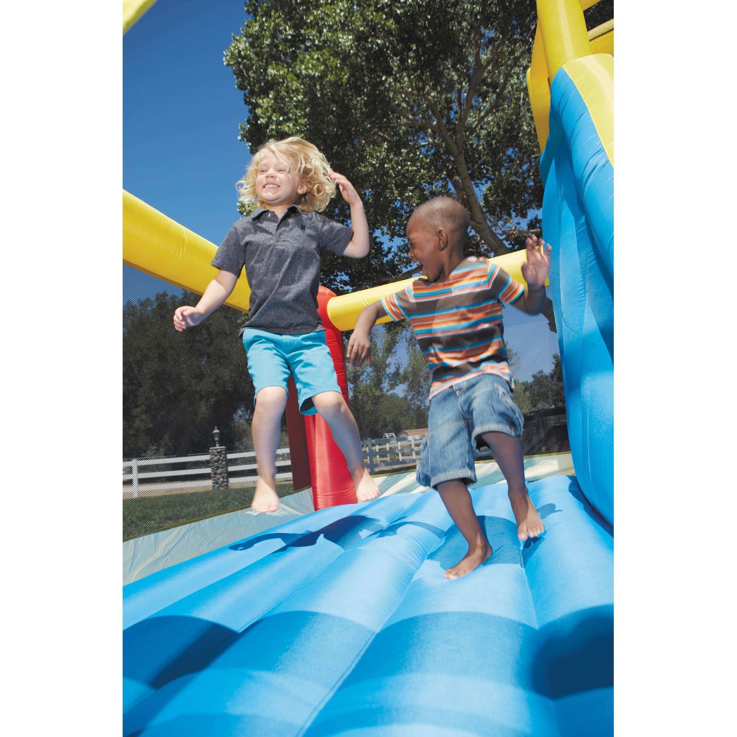 Little Tikes Giant Inflatable Slide Bouncer with Heavy Duty Bouncer, Multicolor, Model: