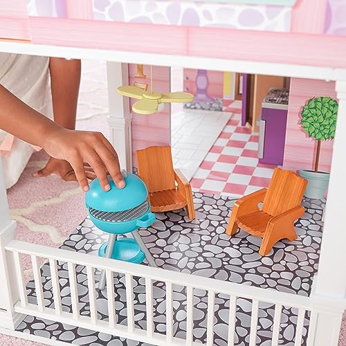 KidKraft Country Estate Wooden Dollhouse for 12" Dolls with 31Piece Accessories