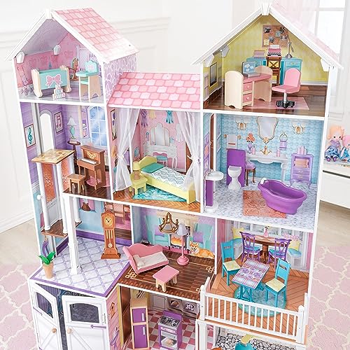 KidKraft Country Estate Wooden Dollhouse for 12" Dolls with 31Piece Accessories