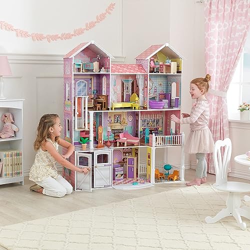 KidKraft Country Estate Wooden Dollhouse for 12" Dolls with 31Piece Accessories