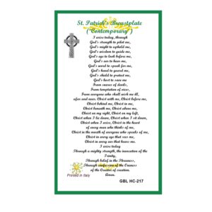 saint patrick breastplate prayer card blessed by his holiness pope francis