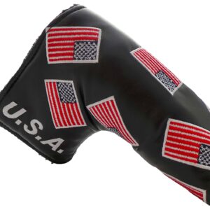 USA Patriotic Golf Putter Cover Head Covers Black Red White Blue blade Style Classic Traditional Headcover Putters Limited Edition