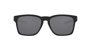 oakley men's oo9272 catalyst square sunglasses, black iridium, 55 mm