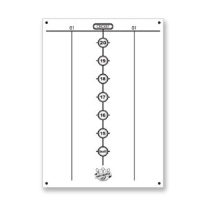 dart world dry erase scoreboard - compact easy-to-use scoring tool for darts, billiards, and more