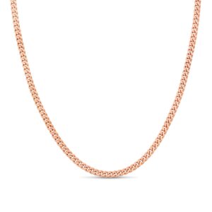 kezef miami 18k 3mm cuban link chain for men women 925 sterling silver necklace chain tarnish free gold necklace gold plated chain rose gold chains sterling silver chain