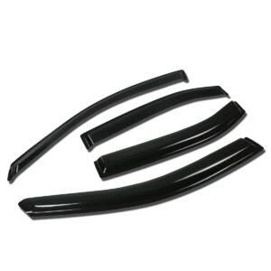 auto dynasty compatible with fusion/mkz/milan 4pcs tape-on window visor deflector rain guard