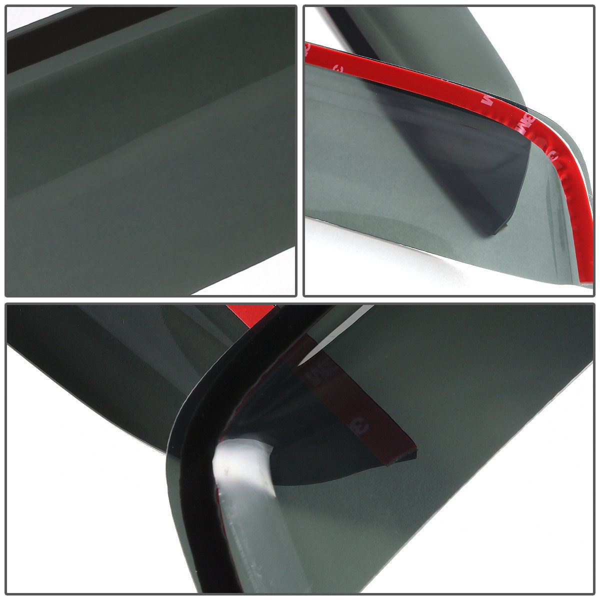 Auto Dynasty Compatible with Fusion/MKZ/Milan 4pcs Tape-On Window Visor Deflector Rain Guard