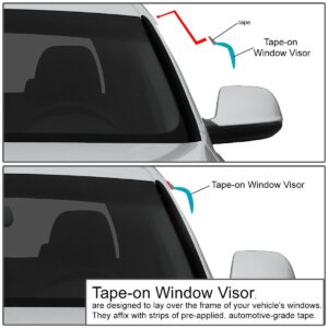 Auto Dynasty Compatible with Fusion/MKZ/Milan 4pcs Tape-On Window Visor Deflector Rain Guard