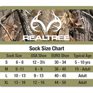 Realtree Boys Merino Boot Socks Pack (2 Pair), Assorted Colors, Small