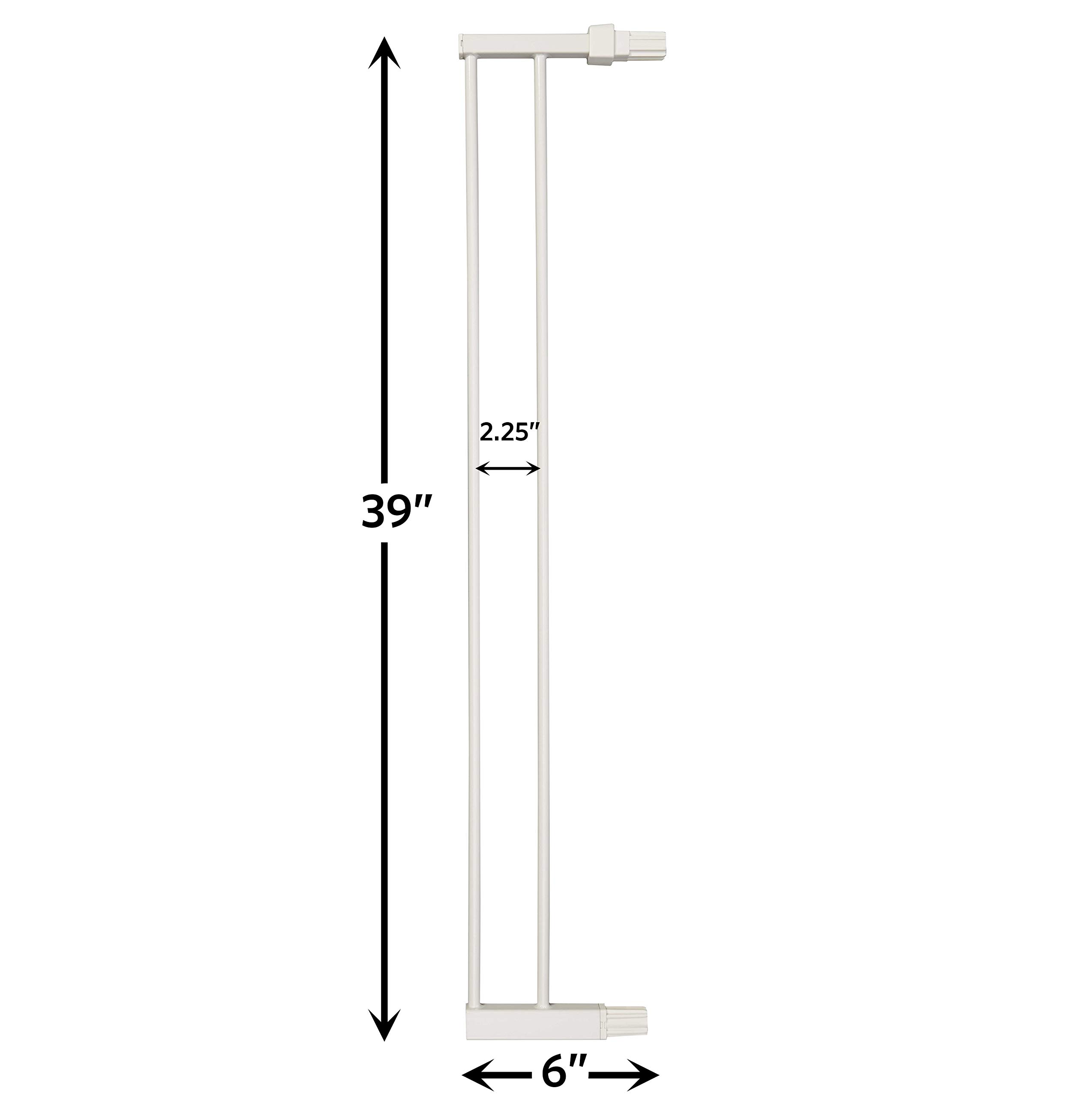 MidWest Homes for Pets Steel Pet Gate Extension; Pet Gate Extension Measures 6' Wide x 39' High in Soft White (Fits MW Model # 2939SW)