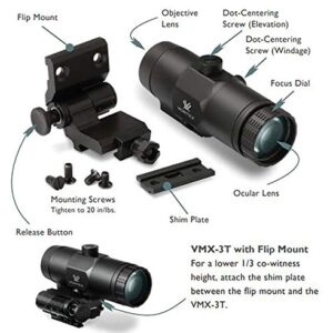 Vortex Optics VMX-3T Magnifier with Built-in Flip Mount with Vortex Hat