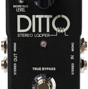 TC Electronic DITTO STEREO LOOPER Highly Intuitive Looper Pedal with Stereo I/O and Loop Import/Export