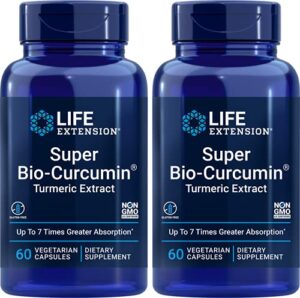 life extension bio-curcumin elite 400 mg 60 vegetarian capsules (2 pack)