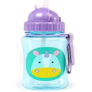 Skip Hop Toddler Sippy Cup with Straw, Zoo Straw Bottle, Unicorn