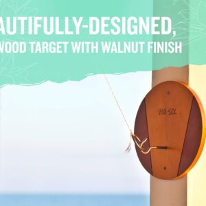 Triumph Sports Viva Sol Premium Bamboo Walnut Finish Hook and Ring Target Game for Use Indoors and Outdoors , 8.00 x 8.00 x 1.00"