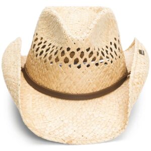 stetson men's straw, natural, medium