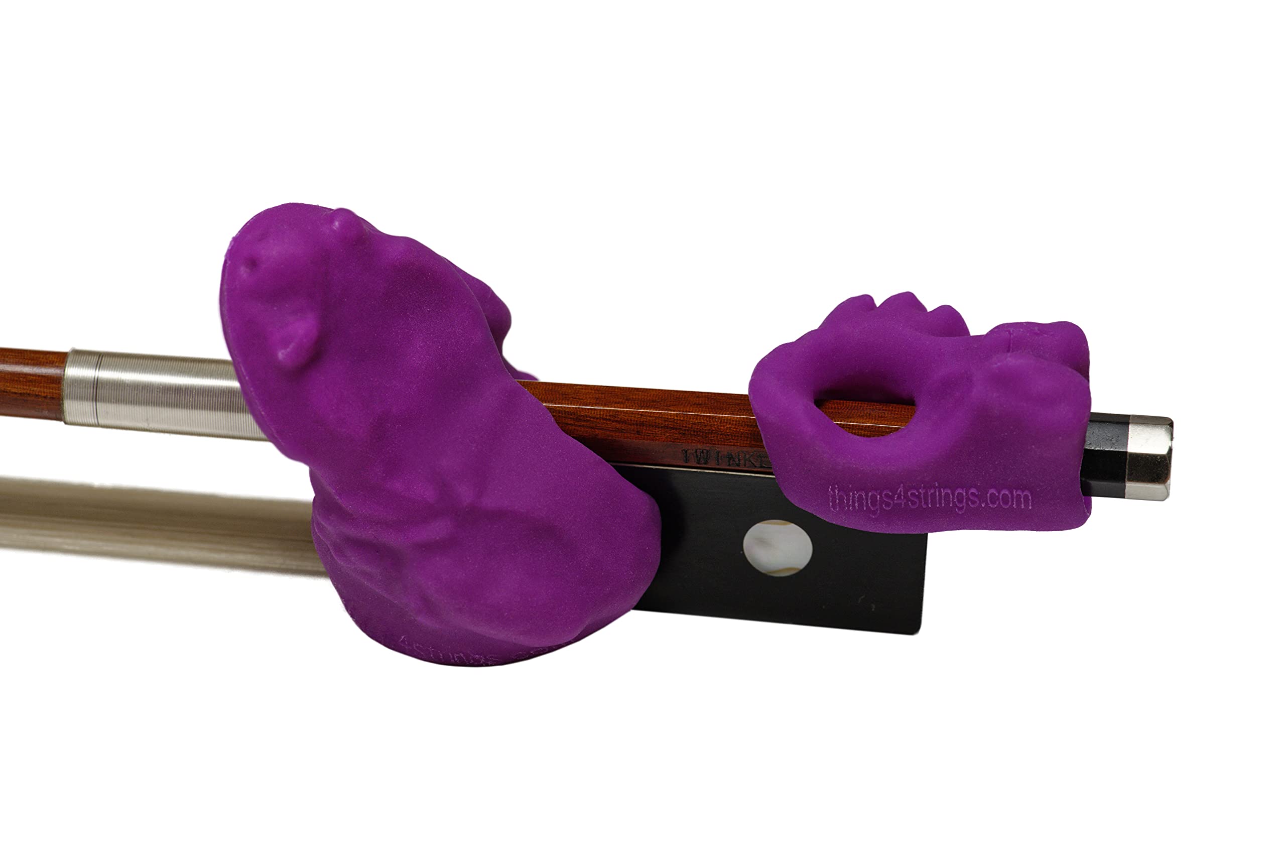 Original Bow Buddy Purple Raspberry 2-Piece Set: Things 4 Strings Bow Hold Buddies Violin/Viola Teaching Aid Accessory