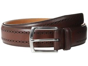 allen edmonds men's manistee belt belt, dark chili, 32