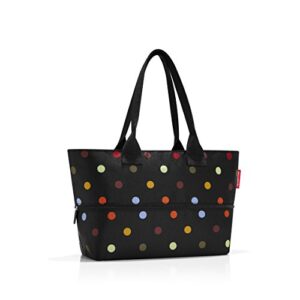 reisenthel shopper e1 dots - llarge capacity and expandable bag made of water repellent and recycled polyester fabric