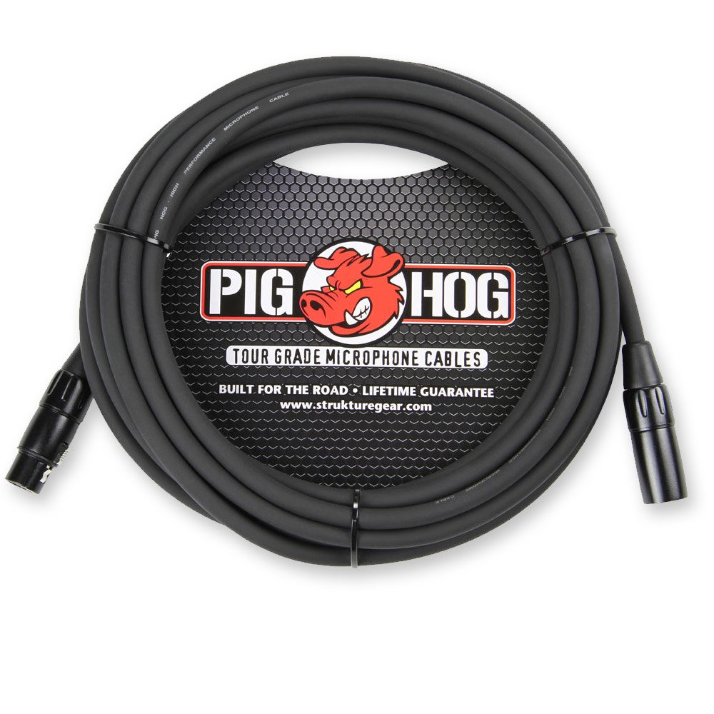 Pig Hog 8mm Mic Cable, 20ft XLR Tour Grade Microphone Cable - 4 PACK