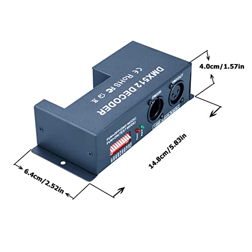 JOYLIT DMX512 Decorder 3CH x 8A 288W LED Controller DC 12V-24V for RGB 5050 3528 LED Strip Light