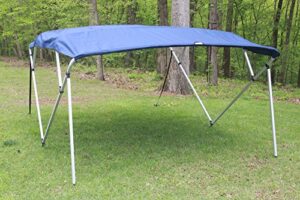 vortex direct navy blue fabric square tube 4 bow frame bimini top 10' long, 91"-96" wide, 54" tall