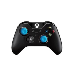 InSassy® Analog Silicon Thumb Grip Stick Covers for PS4 / Xbox 360 / Xbox One / PS3 / PS2 - Blue & Black Set [2 Pairs Total]