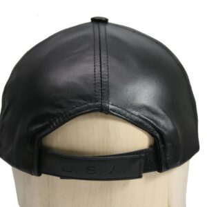 Emstate Genuine Cowhide Leather Unisex Adjustable Baseball Cap Made in USA (Hunter Green)