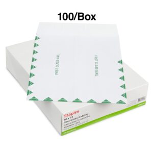 Staples 486930 First-Class Easyclose Catalog Envelopes 10-Inch X 13-Inch White 100/Bx