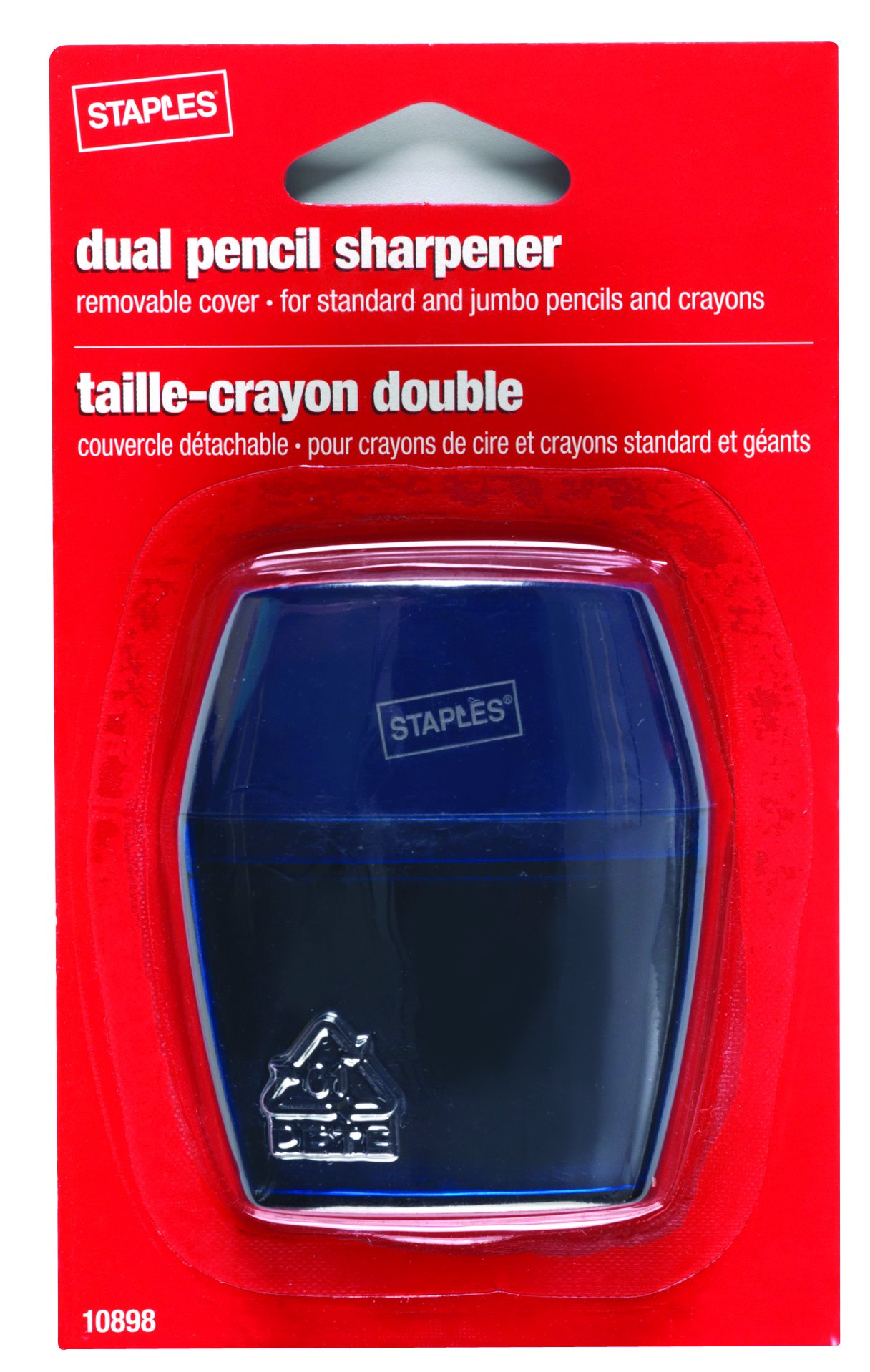 Staples 935650 Manual Dual-Hole Pencil Sharpener Assorted Colors (10898)