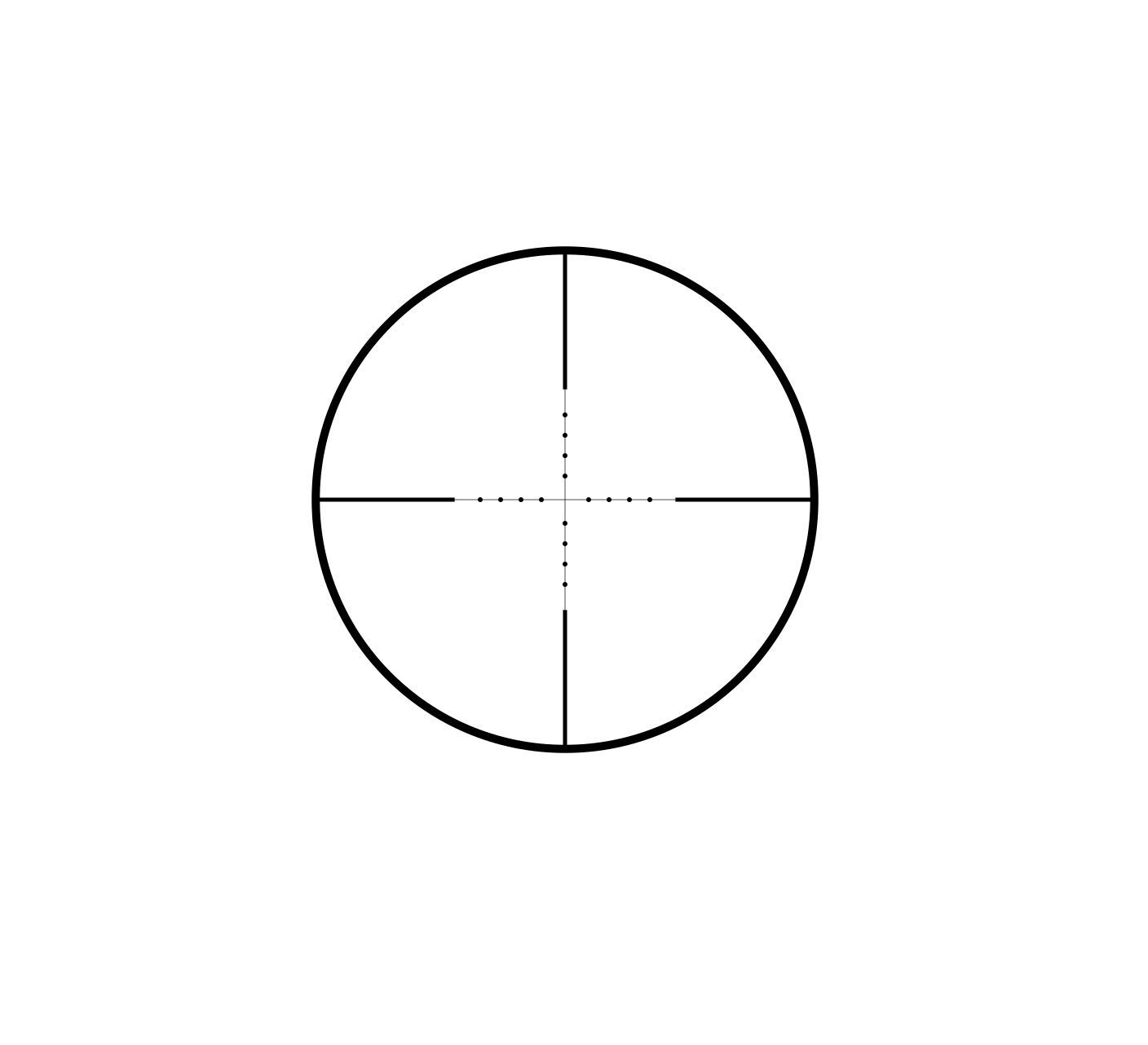 Vantage Riflescope 4x32 AO, 1", Mil Dot (Wire)