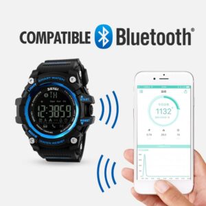 FANMIS Men Multifunction Smart Watch Pedometer Calories Digital Military Sport Watches Bluetooth for Android iPhone Activity Tracker Call Text Notification Monitor