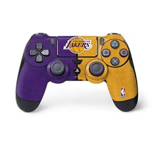 skinit decal gaming skin for ps4 controller - officially licensed nba los angeles lakers canvas design