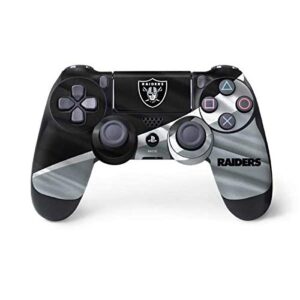 skinit decal gaming skin compatible with ps4 controller - officially licensed nfl las vegas raiders design