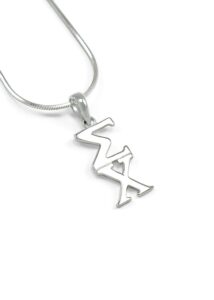 the collegiate standard sigma chi fraternity sterling silver lavaliere